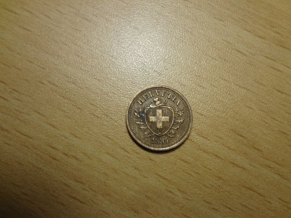 MUENZE MONNAIE 1 CT - 1 RAPPEN SCHWEIZ SUISSE 1934 | Kaufen auf Ricardo