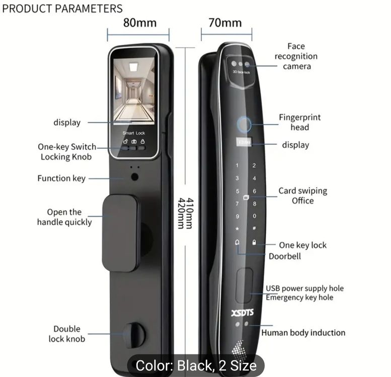 Smart door lock Face ID, Fingerprint, pin... | Kaufen auf Ricardo