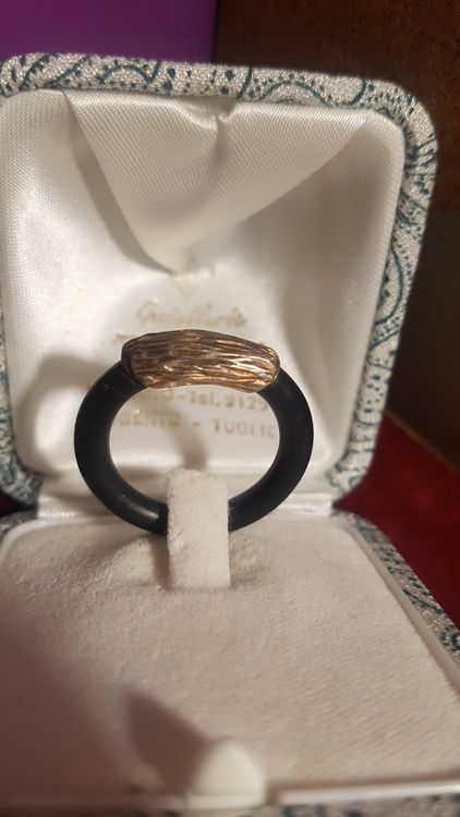 Cooler Ring aus Kautschuk mit echtem Silber 925 ca. 20,5 mm | Kaufen ...