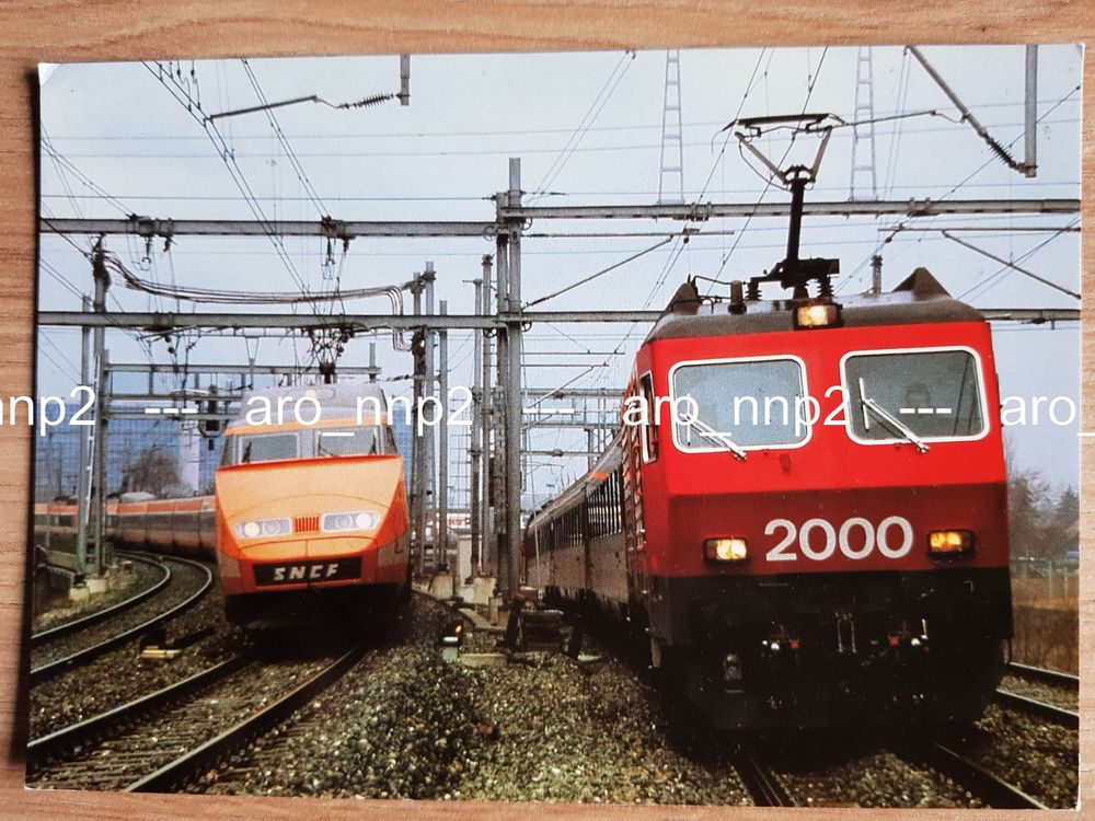 AK SBB Re 4/4 IV rail 2000 + SNCF TGV PSE, Genève | Kaufen auf Ricardo