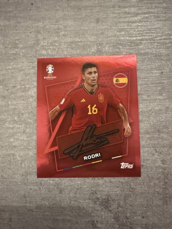 EM 2024 TOPPS Rodri Unterschrift ESP SP (Neu (gemäss Beschreibung)) in ...
