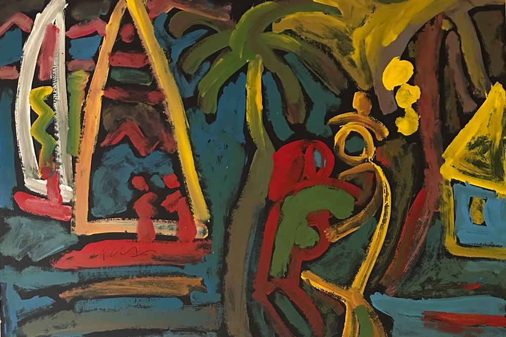 Abstrakte Farbenfrohes Grosse Gemälde | Kaufen auf Ricardo