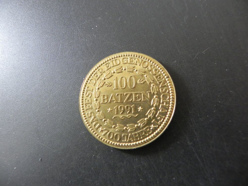 Medaille Schwyz 100 Batzen 1991 - 700 Jahre Schweiz (Gebraucht) in Biel ...