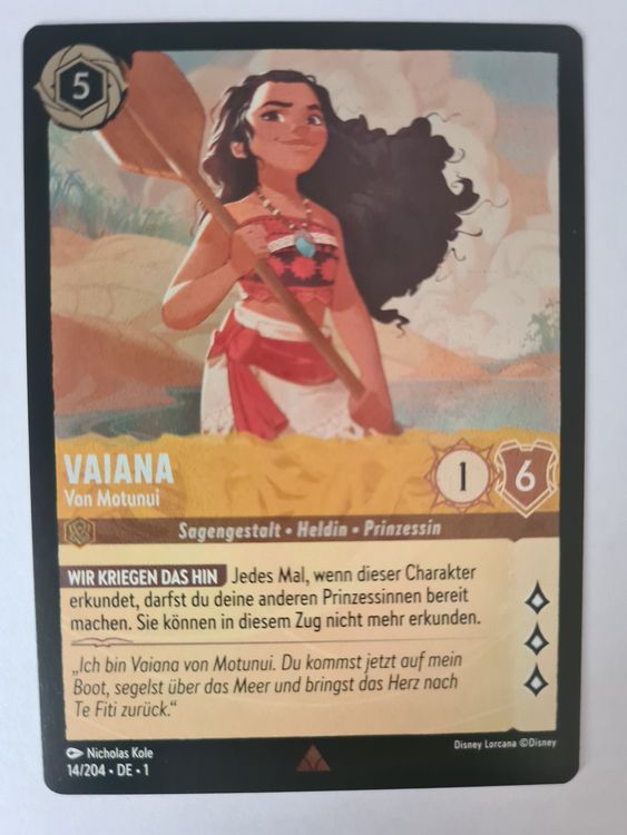 Lorcana, Vaiana - Von Motunui, 014/204-DE-1 FOIL (Neu (gemäss Beschreibung)) in Sachseln für CHF ...