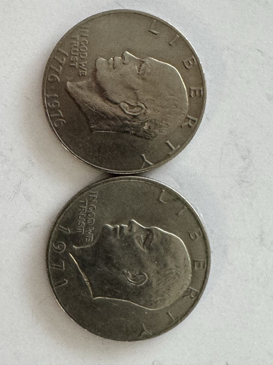 2 x US Eisenhower Dollar 1971 und Jubi 1976 (Gebraucht) in Fieschertal ...