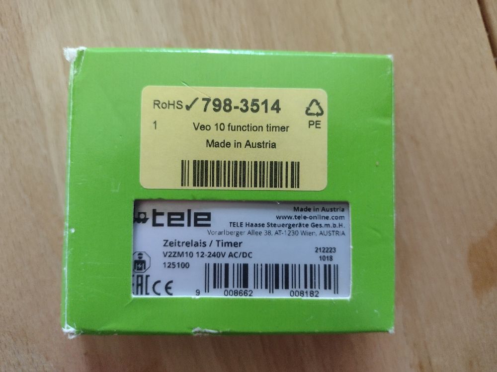 Tele V2ZM10 Timer 12-240V AC/DC - Perfect for Projects (Gebraucht) in ...
