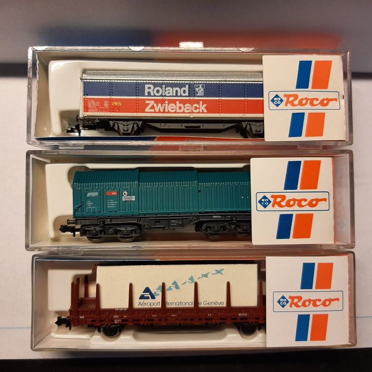 Lot de 3 wagons Roco N étât neuf | Kaufen auf Ricardo