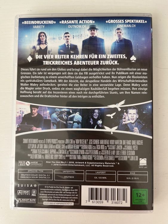 Now You See Me 1-2, DVD 📀 (Gebraucht) in Sierre für CHF 4.95 – mit Lieferung auf Ricardo kaufen
