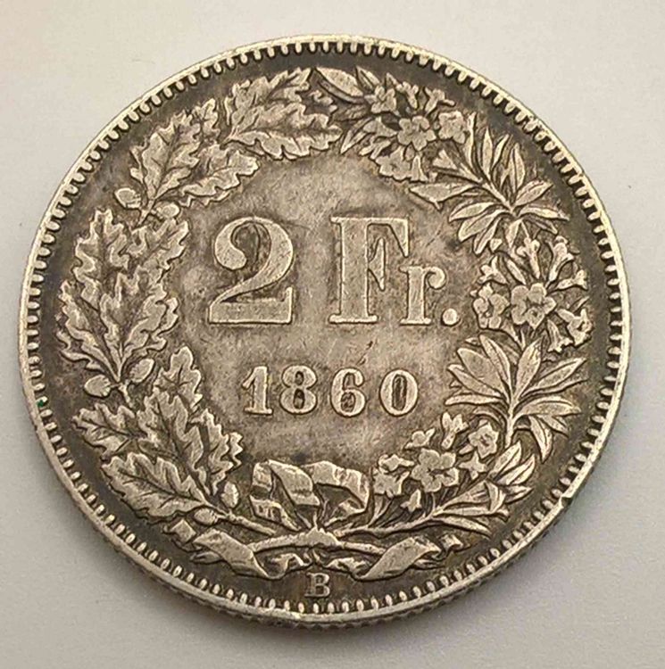2 Franken 1860 - Schweiz - sehr schön plus / schön (Gebraucht) in Zürich für CHF 85.3 – mit ...