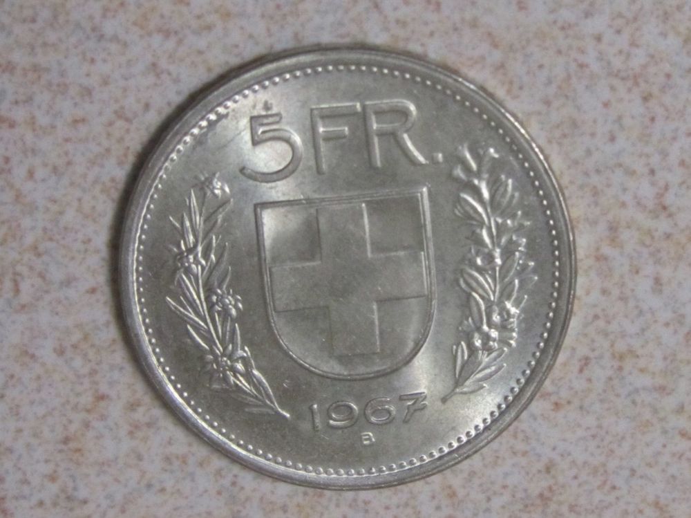 5 Franken Silbermünze 1967, Schweiz, top Zustand. | Kaufen auf Ricardo
