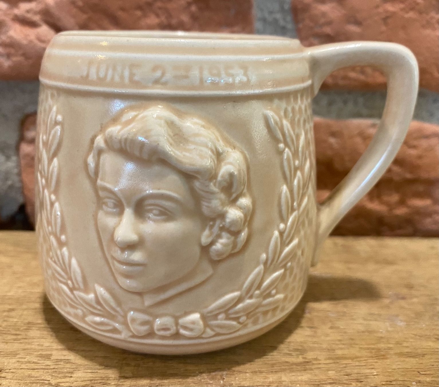 1953 QUEEN ELIZABETH Krönung - Alte Souvenir Tasse - England (Gebraucht ...