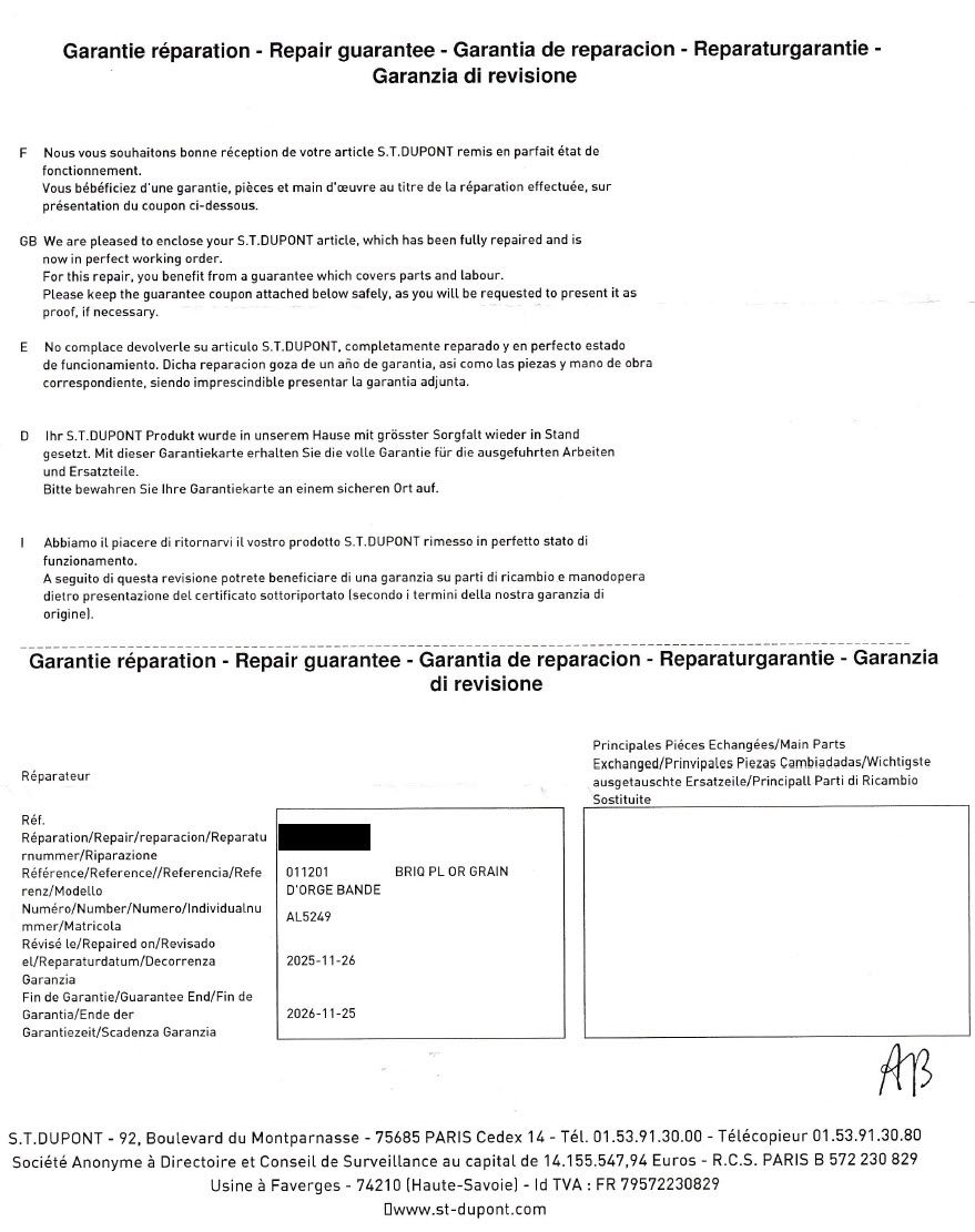 Original Vintage S.T. Dupont Ligne 1 Feuerzeug restauriert (Gebraucht ...