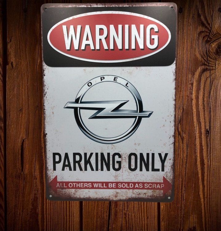 Opel Corsa Mokka Zafira Astra Adam Insignia Blechschild | Kaufen auf ...