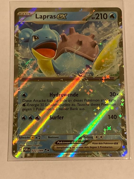 Pokemon OPTIMALE ORDNUNG Lapras ex 022 / 088 🇩🇪 DE (Neu (gemäss ...