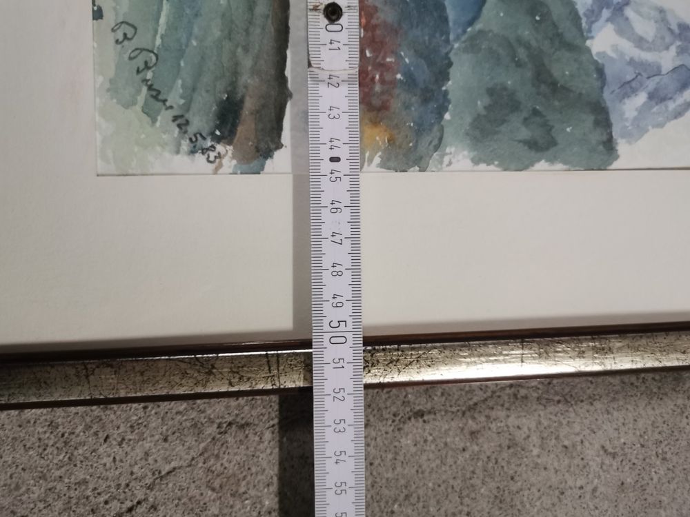 Gemälde B. Busse 83 ??? Berge und See Aquarelle | Kaufen auf Ricardo