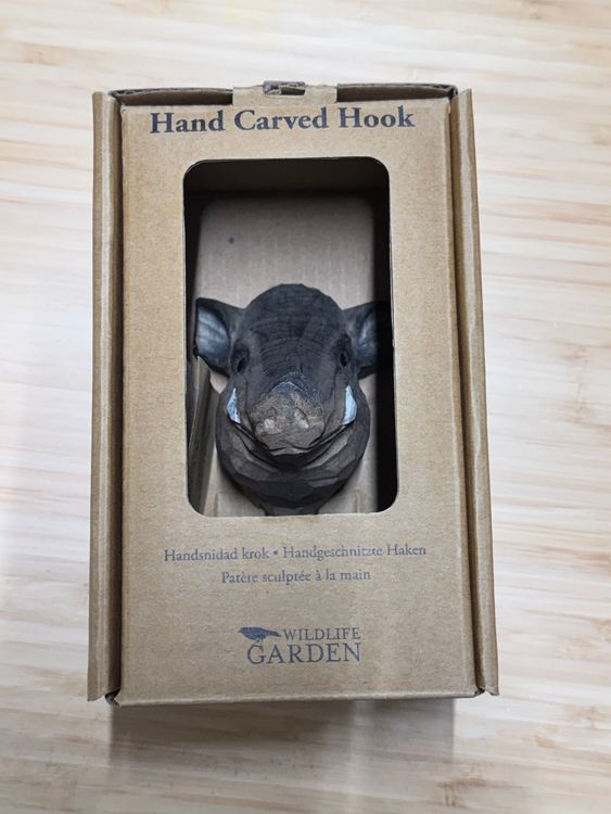 Handgeschnitzter Haken `Wildschwein` Wildlife Garden, Neu (Neu und ...