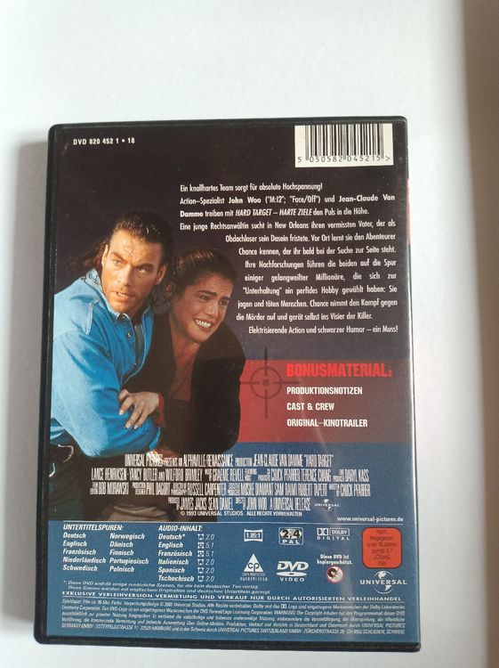 DVD - Harte Ziele (Hard Target) - Jean-Claude Van Damme (Gebraucht) in Tann für CHF 6.5 – mit ...