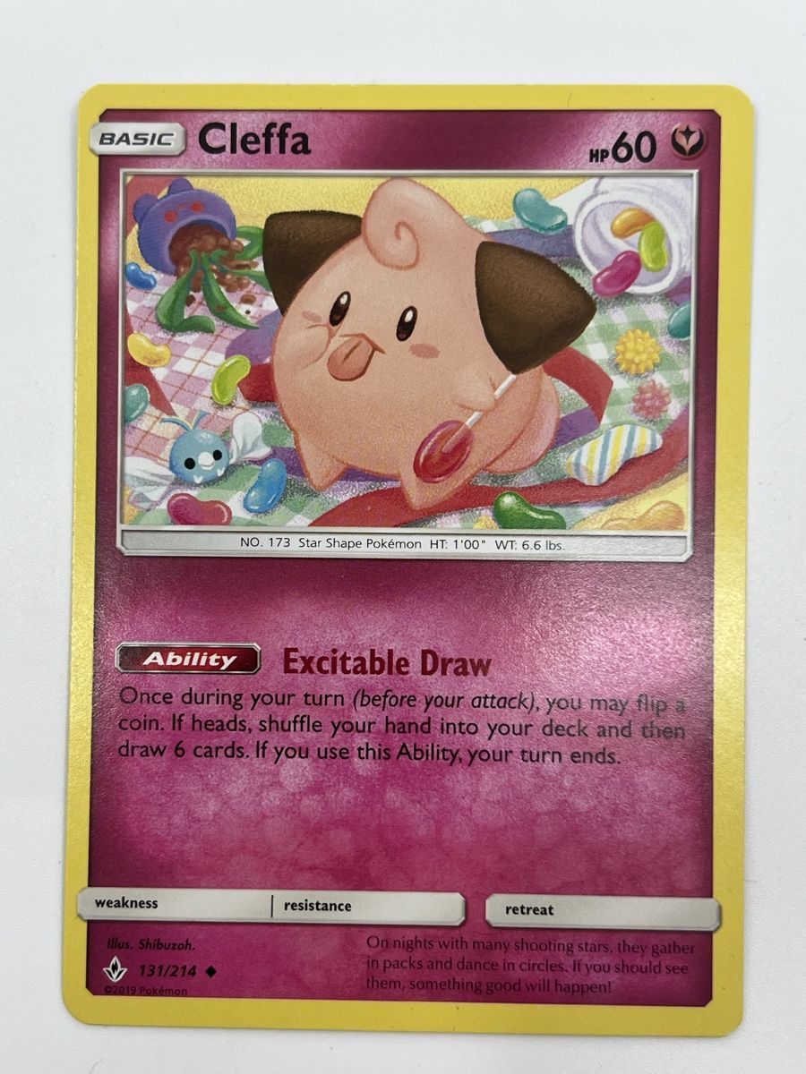 Cleffa Pokemon Karte - 131/214 von 2019 non Holo (Gebraucht) in Diegten ...