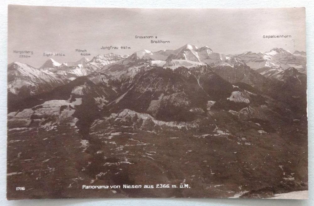 Panorama von Niesen aus 2366 m ü.M. (Gebraucht) in Fétigny für CHF 1 ...