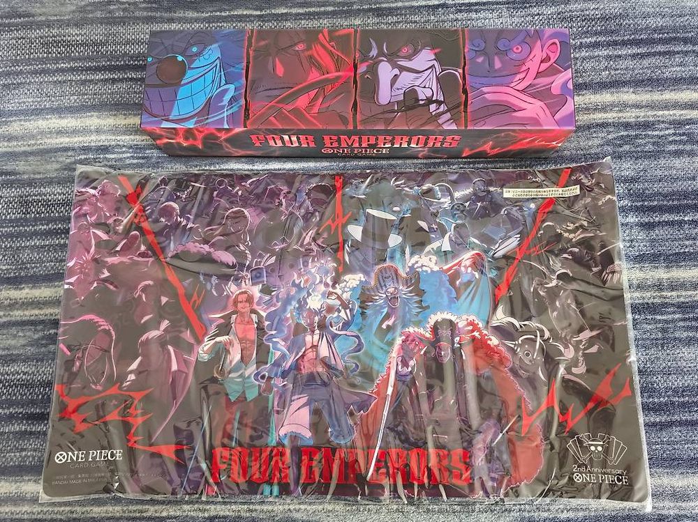 One Piece Card Game 2nd Anniversary 4 Emperors Playmat/Box (Neu (gemäss ...