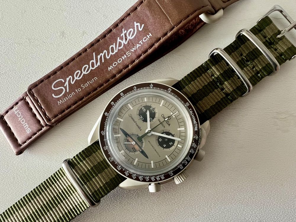 OMEGA x SWATCH Mission to Saturn +NATO strap, NO box&papers (Neu ...