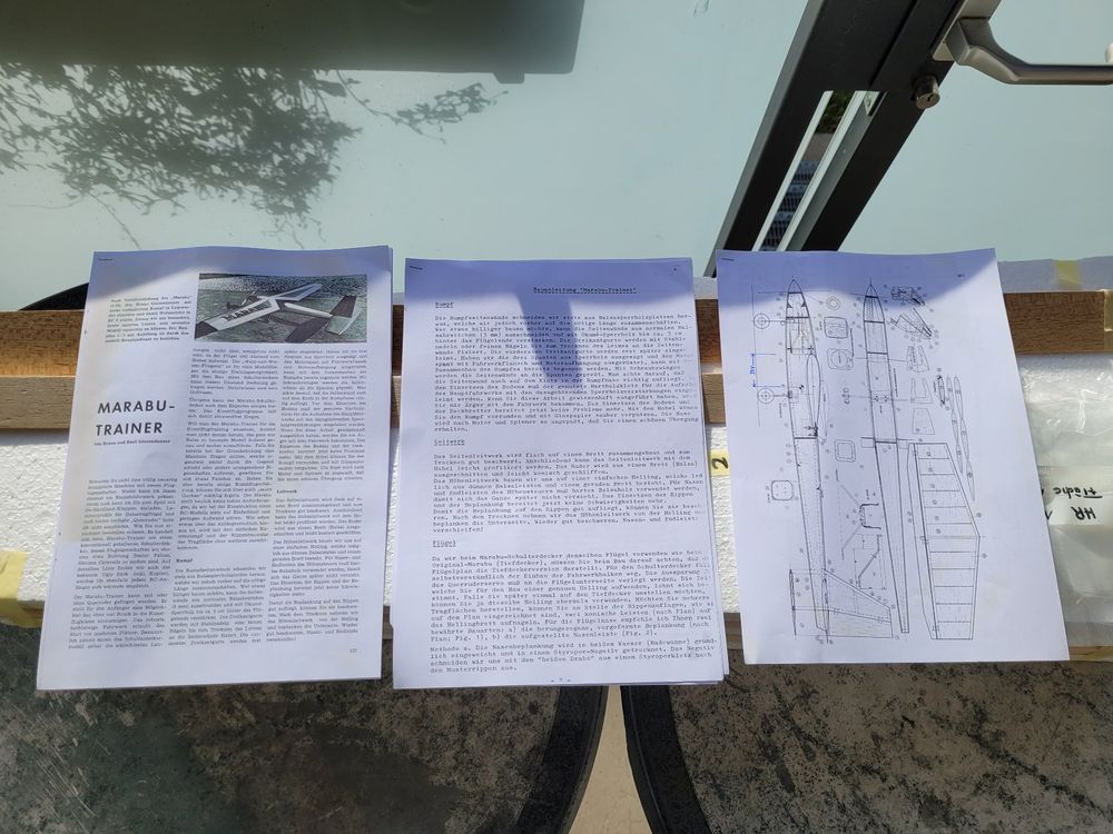 Sehr Rar! Neuer Marabu Trainer Teilesatz GFK.+Styro/Balsa (Neu (gemäss ...