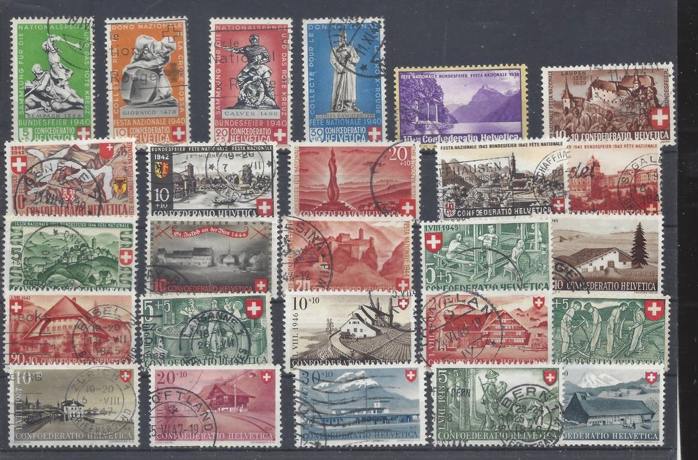 SCHWEIZ - lot Pro Patria gest. 1940-1948 | Acheter sur Ricardo