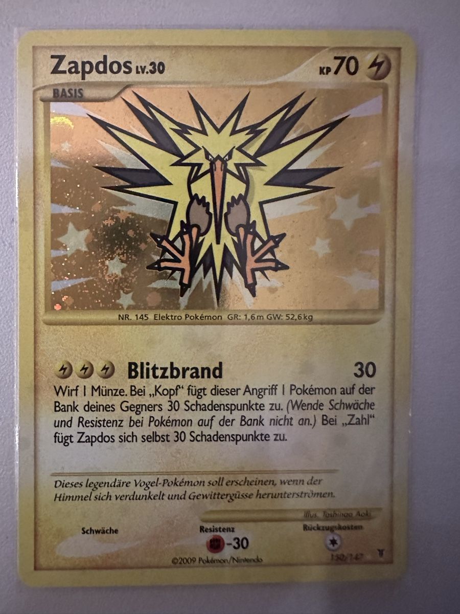 Zapdos LV.30 150/147 Secret Rare Pokémon Ultimative Sieger (Neu (gemäss ...