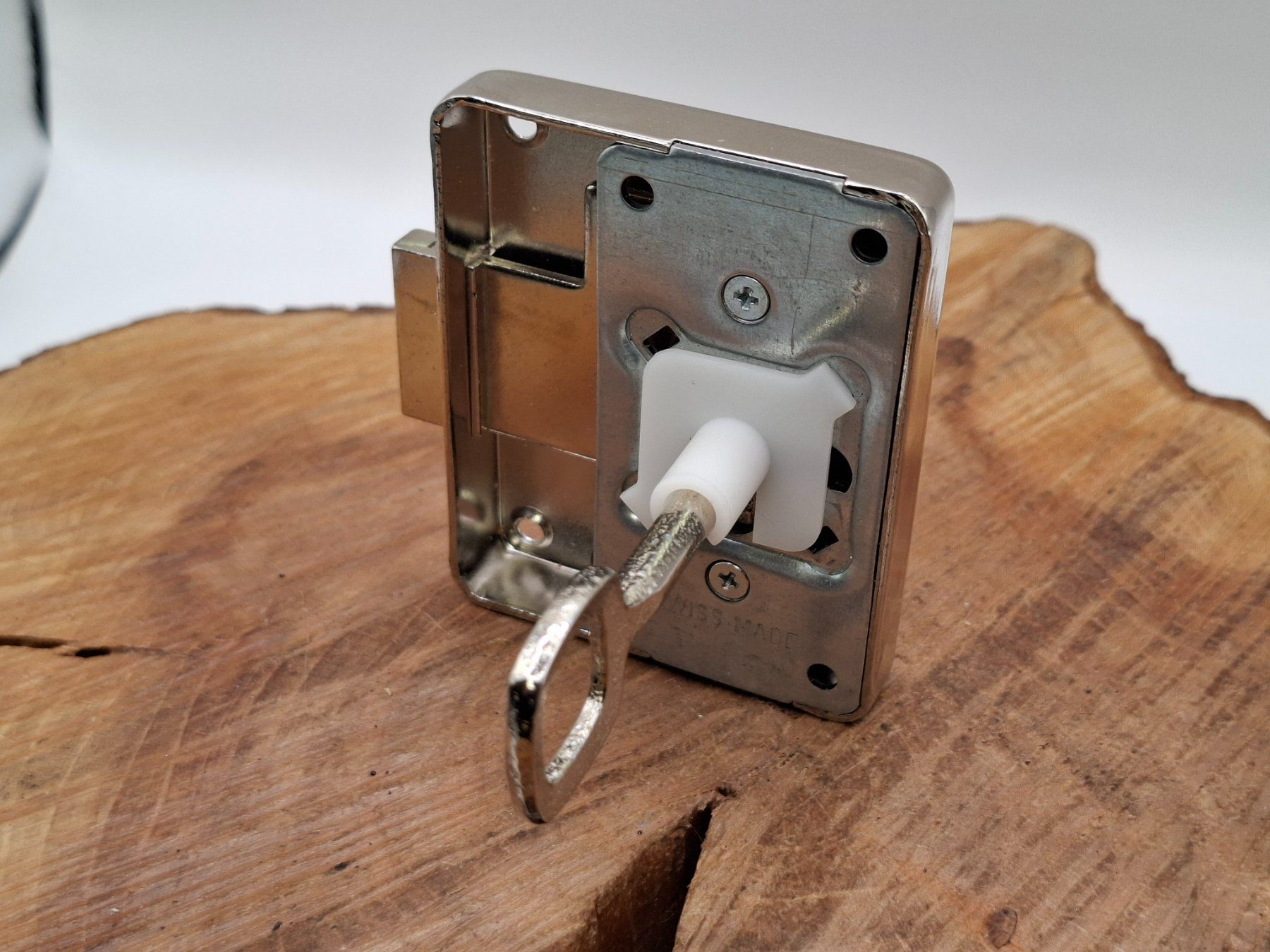 1 Möbel Schloss «HEUSSER» mit Schlüssel, DM4cm (3861#MBS3) (Neu (gemäss ...