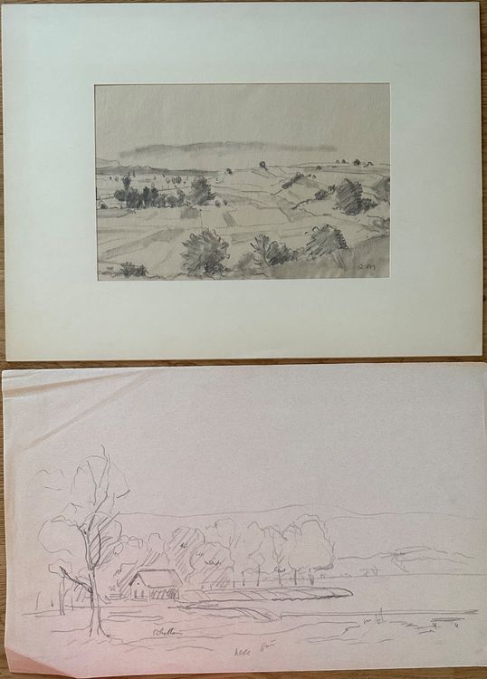 2x Rudolf Müller (1892-1972) Landschafts Zeichnung | Kaufen auf Ricardo
