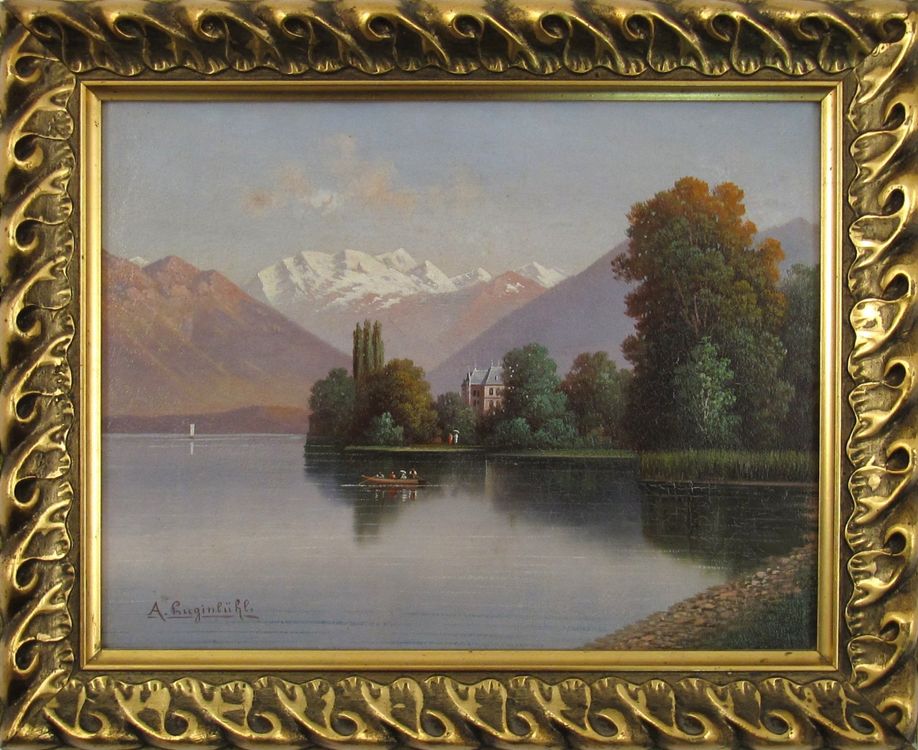 Ad. LUGINBÜHL (1873-1933) Thun Schloss Schadau Alpen Niesen | Kaufen auf Ricardo