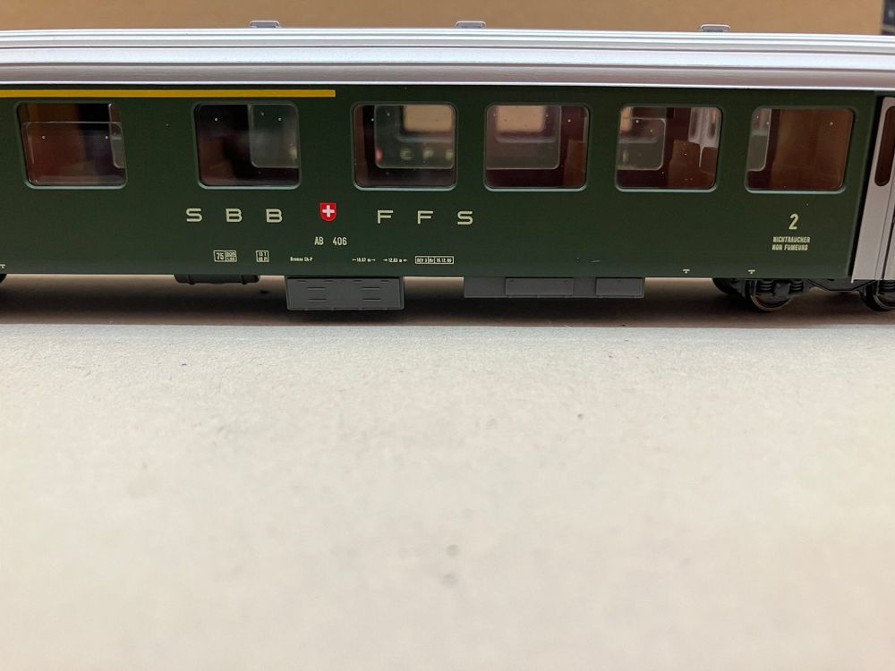 Bemo 2 SBB Personenwagen grün, A und AB, Epoche III-V, H0m | Kaufen auf Ricardo