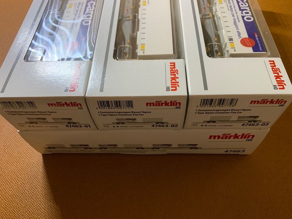 Märklin H0 47463 Containertragwagen-Set SBB Cargo AC Analog | Kaufen ...