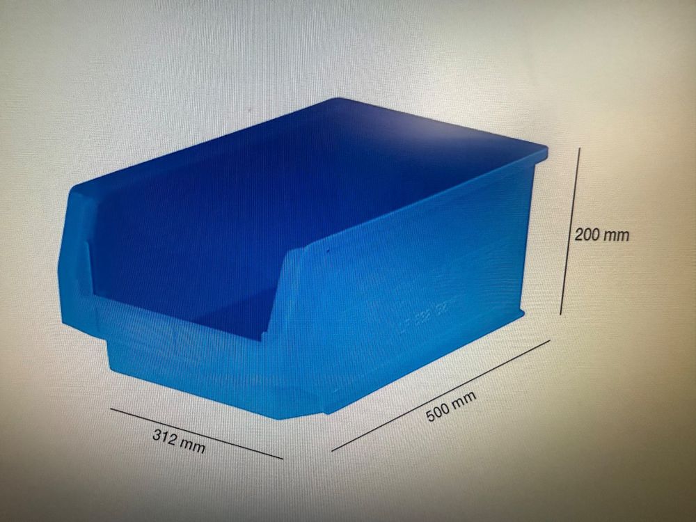 Blaue Lagerbox, stapelbar, ideal für den Keller! (Gebraucht) in ...