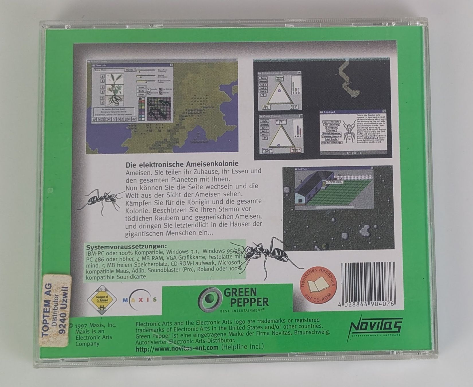Sim Ant PC CD-ROM - Die elektronische Ameisenkolonie 🐜🐜 (Gebraucht) in ...