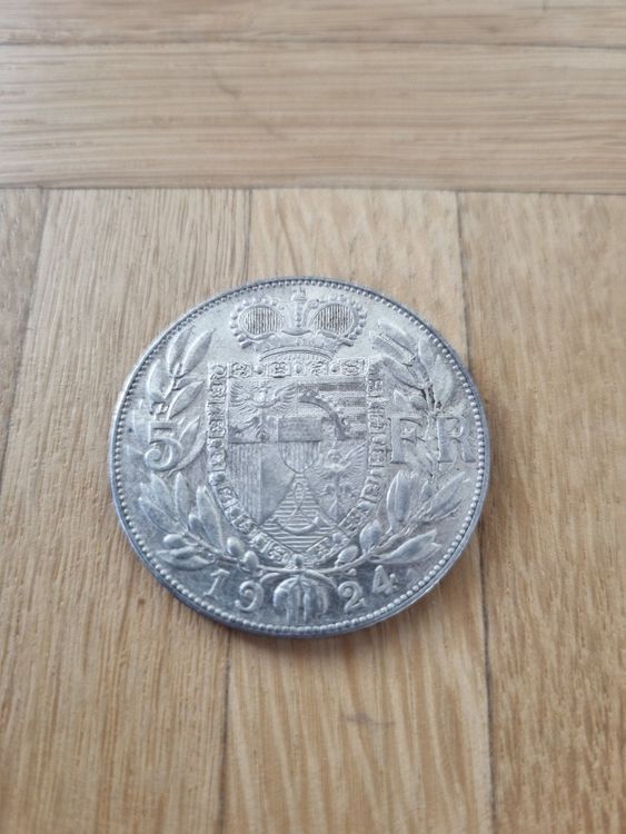 Fürstentum Liechtenstein - 5 Franken 1924 - Kat. Fr. 700.--! (Gebraucht ...