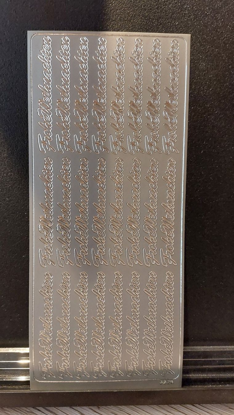 Weihnachtssticker "Frohe Weihnachten" Silber / NP Fr. 2.50 (Neu und ...