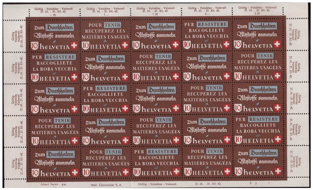 ALTSTOFFBOGEN POSTFRISCH | Kaufen auf Ricardo