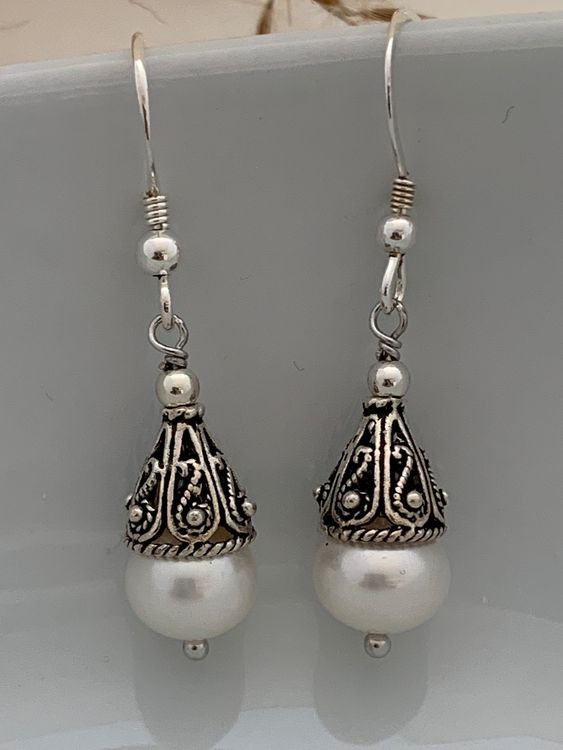 Perlen Ohrhänger Sterling Silber orientalisch - Neu Ohrringe | Kaufen auf Ricardo