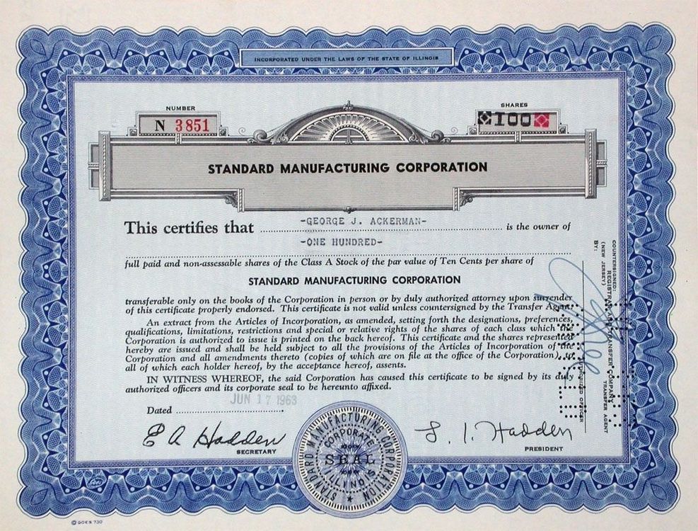 Standard Manufacturing Company - 1963 | Kaufen auf Ricardo