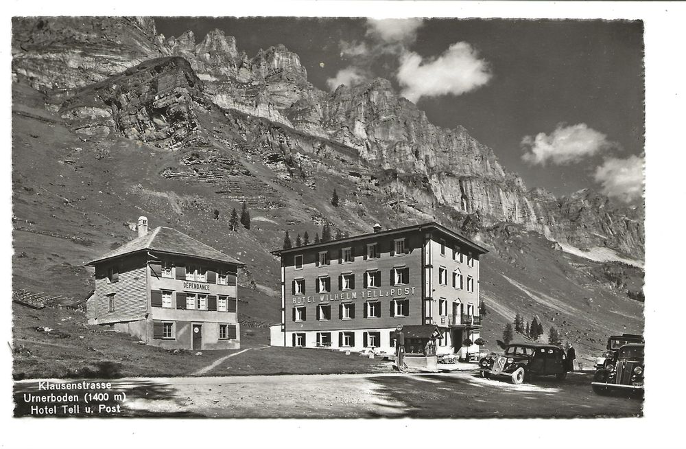 Klausenstrasse (UR/GL) Urnerboden - Hotel Tell - Post - 1945 (Gebraucht ...