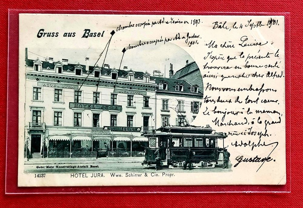 Basel - Hotel Jura - Strassenbahn - Tram - 1901 (Gebraucht) in Rothrist für CHF 32 – mit ...