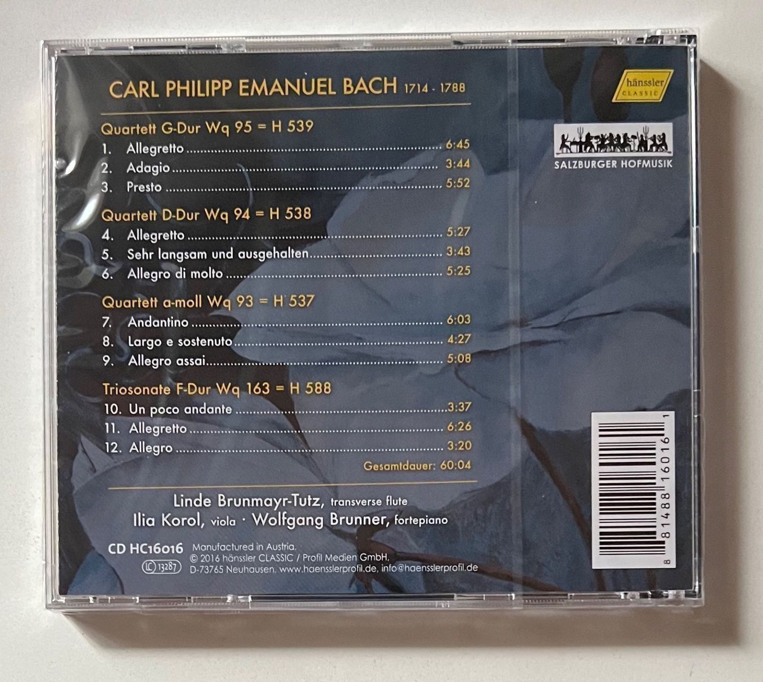 Carl Philipp E. Bach / Quartette (CD NEU und OVP) (Neu und ...