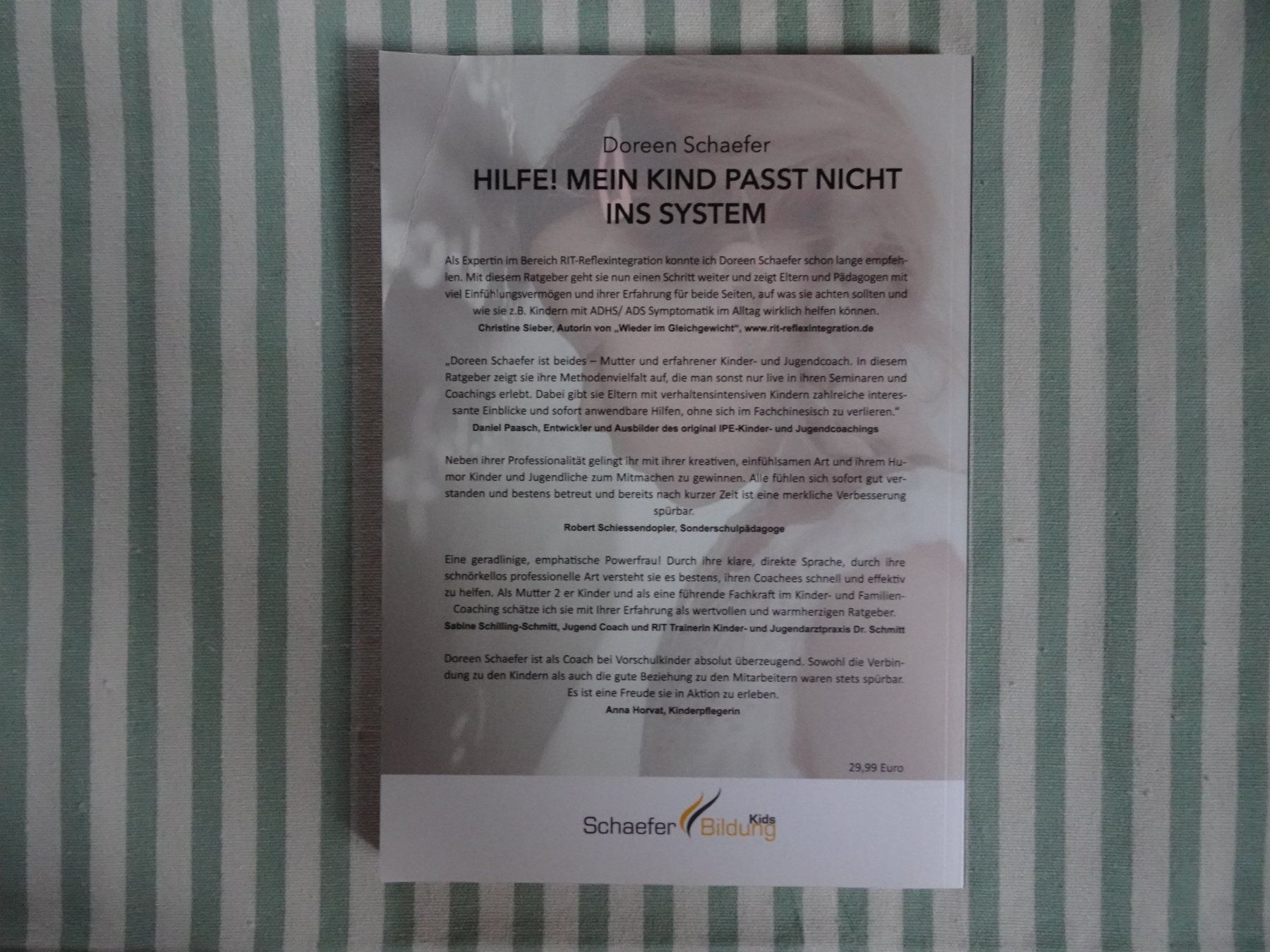 D. Schaefer- Hilfe! Mein Kind passt nicht ins System - B828 (Gebraucht ...