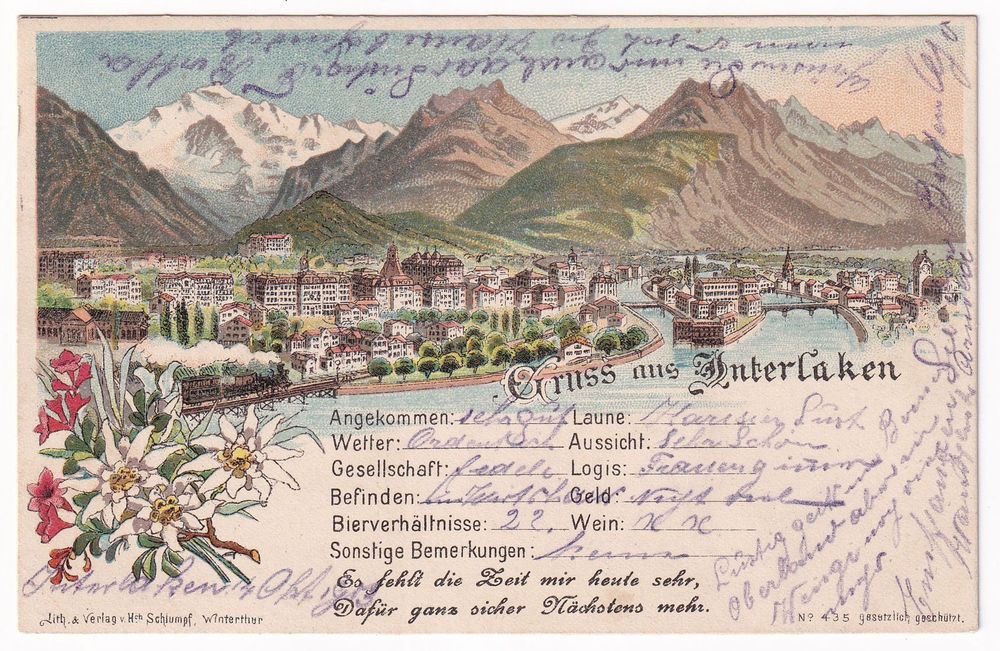 Gruss aus Interlaken 1903 | Kaufen auf Ricardo