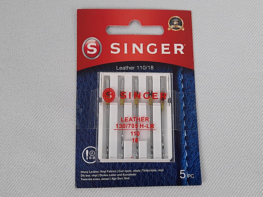 SINGER Leder Nähmaschinennadel 110/18 5er Pack (Neu (gemäss ...
