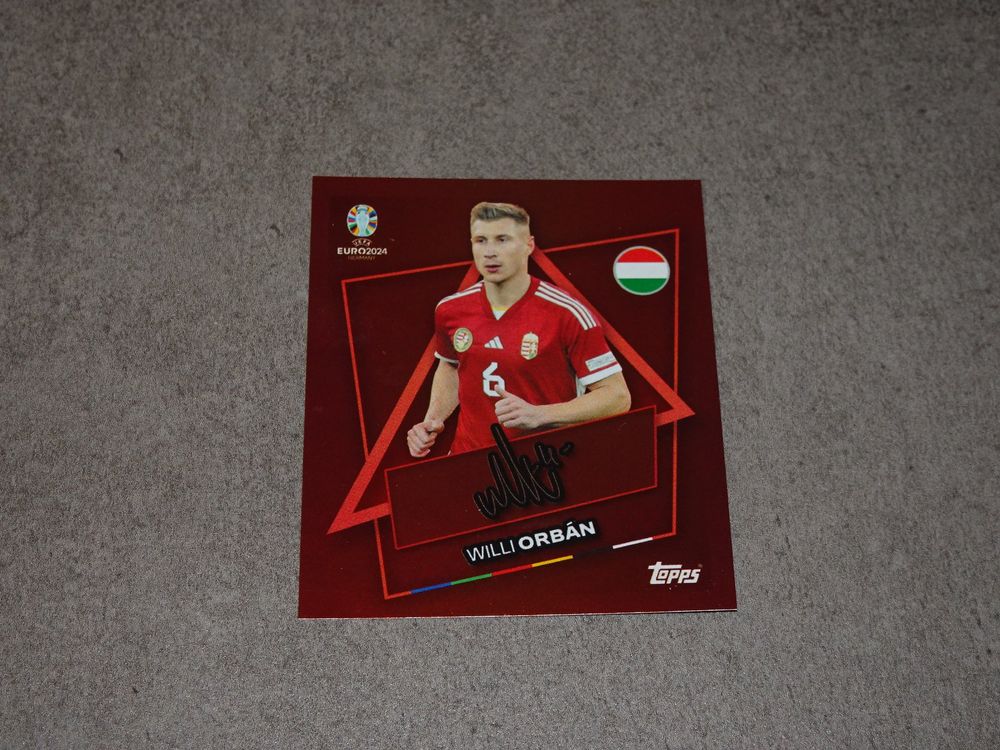Topps SP Sticker HUN Orban mit Unterschrift, Euro/ EM 2024 | Kaufen auf ...
