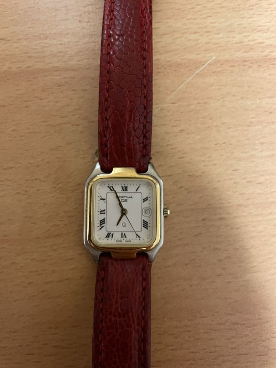Certina DS Quartz Vintage Bracelet Cuir Rouge (Gebraucht) in Bramois für CHF 10 – mit Lieferung ...