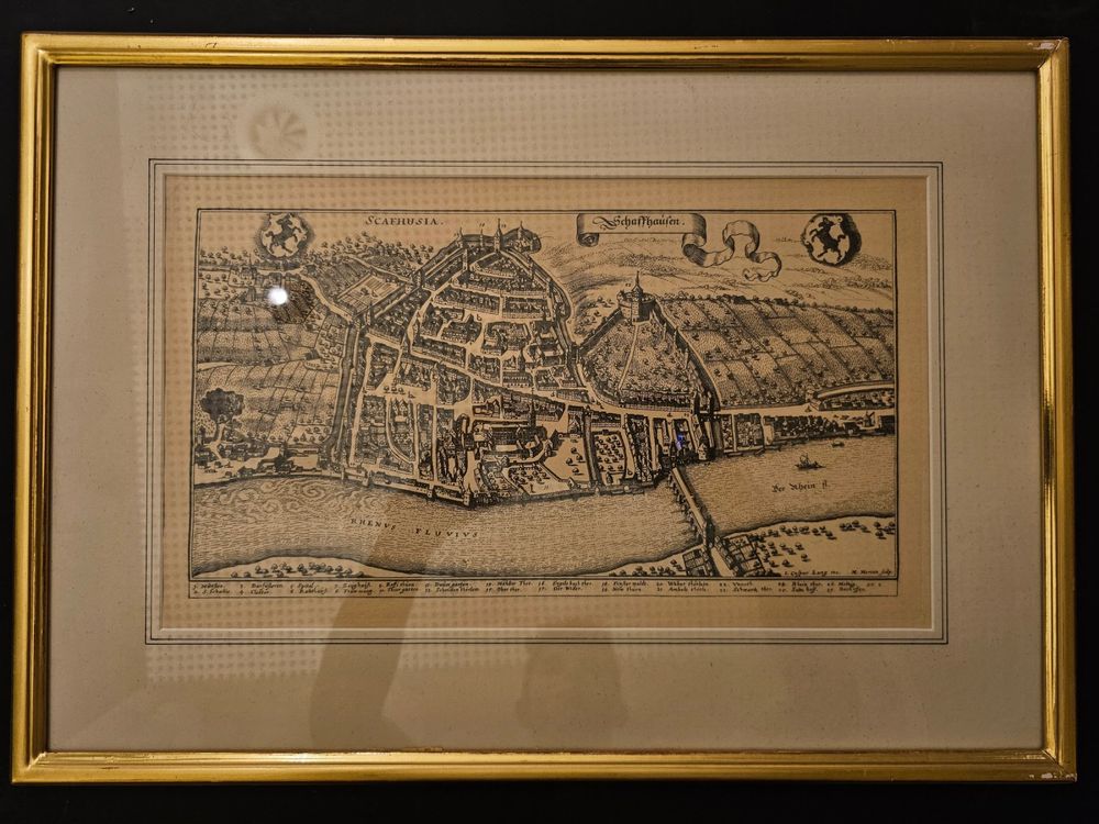 Antiker Kupferstich Schaffhausen gerahmt (Gebraucht) in Zürich für CHF 30 – nur Abholung auf ...