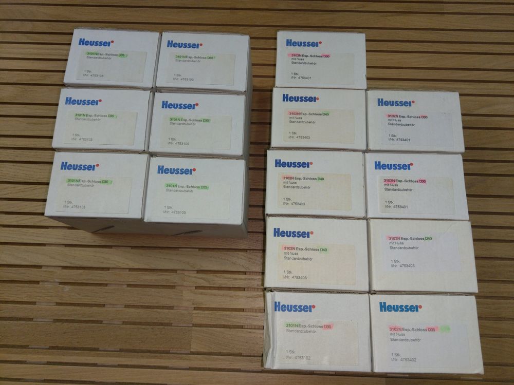 Heusser Espagnolett-Schloss 3101N 3102N D35/30/40 15x (Gebraucht) in ...